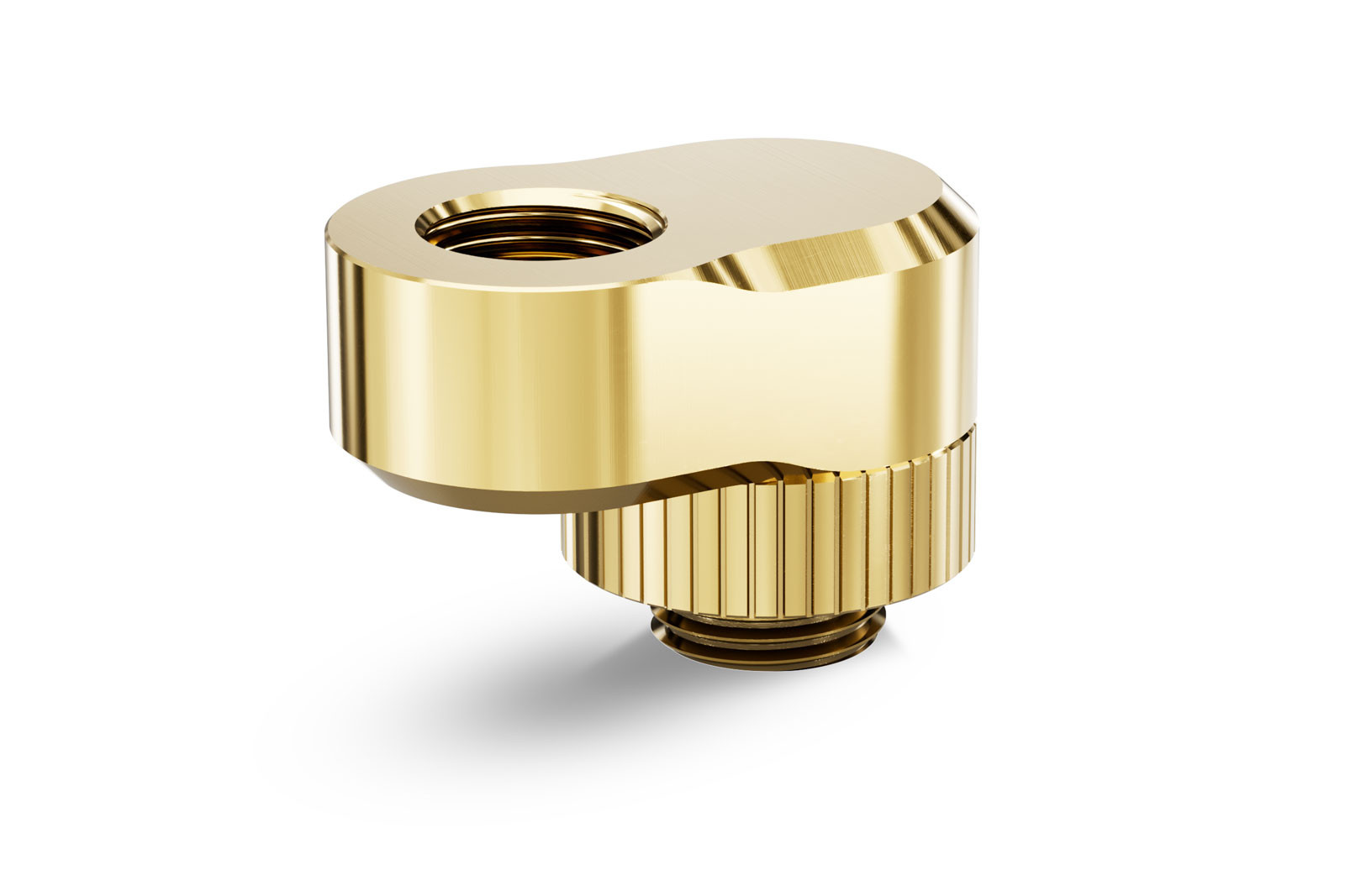 Rotary offset adapter fitting for easier tube runs and tube management ...