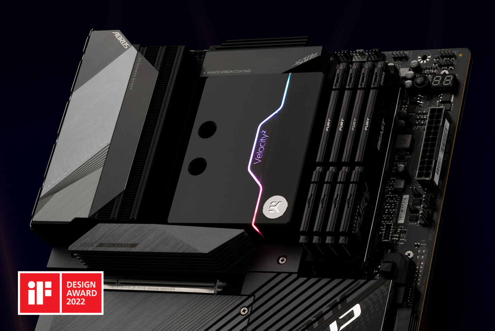 EK-Quantum Velocity² D-RGB - AM5 Nickel + Acetal Water Block – EK Webshop